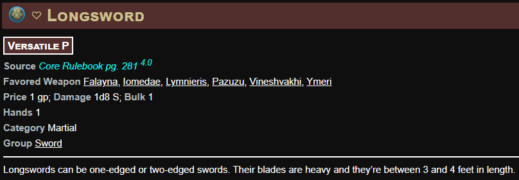 Polyarmoury - Choosing your Weapon in Pathfinder 2e